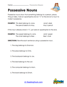 Grammar Worksheets | Language Arts Skills | Reading Duck.com