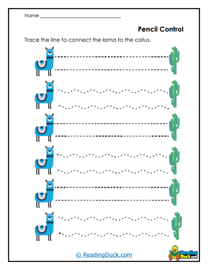 Pencil Control Worksheets | Fine Motor Series | Reading Duck.com