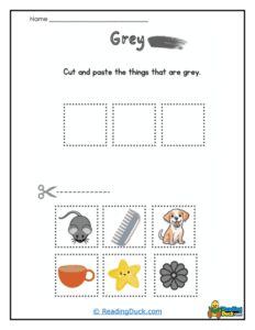 Color Grey Worksheets | Reading Duck.com