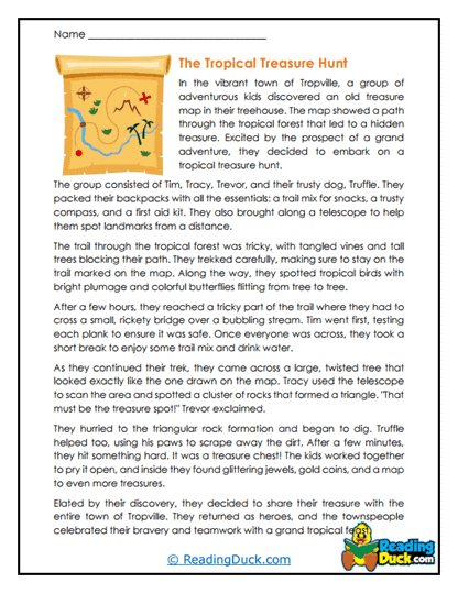 Tr- Blends Reading Passages Worksheets | Reading Duck.com