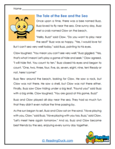 Homophone Reading Passages Worksheets