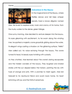 Long A Reading Passages Worksheets | Reading Duck.com