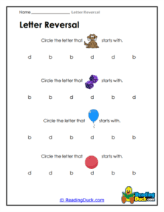 Letter Reversal Worksheets | Phonics Skills | Reading Duck.com