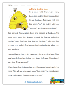 ee Reading Passages Worksheets | Vowel Teams | Reading Duck.com