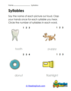 Syllable Worksheets | Phonics Skills | Reading Duck.com
