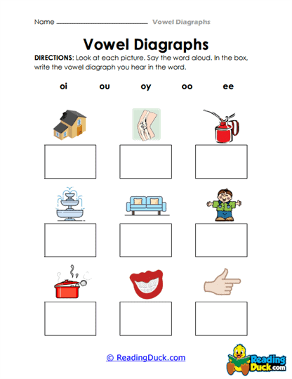 Vowel Digraphs Worksheets | Phonics Skills | Reading Duck.com