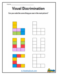 Visual Discrimination Worksheets