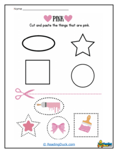 Color Pink Worksheets | Reading Duck.com
