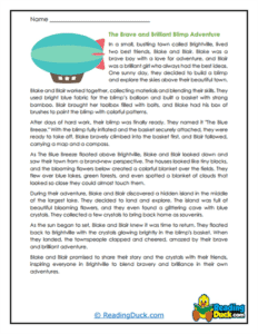 Bl- Blends Reading Passages Worksheets | Reading Duck.com