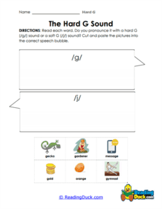 Hard G Worksheets | Phonics Skills | Reading Duck.com
