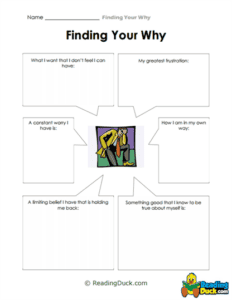Find Your Why Worksheets | Reading Duck.com
