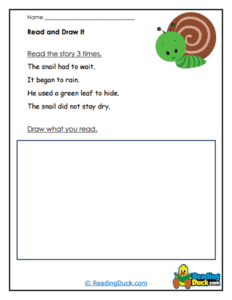 Draw What You Read Worksheets | Fine Motor Series | Reading Duck.com