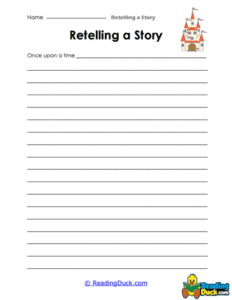 Retelling a Story Worksheets | Reading Skills | Reading Duck.com