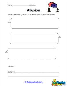 Allusion Worksheets