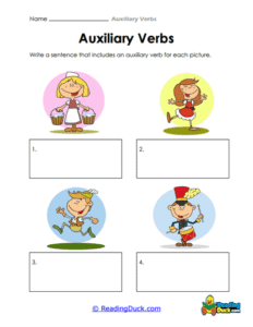 Auxiliary Verbs Worksheets | Grammar Skills | Reading Duck.com