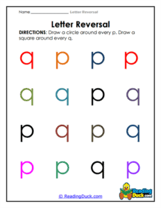 Letter Reversal Worksheets | Phonics Skills | Reading Duck.com