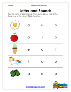 Letters and Sounds Worksheets | Phonics Skills | Reading Duck.com