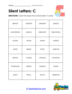 Silent Letters Worksheets | Reading Duck.com