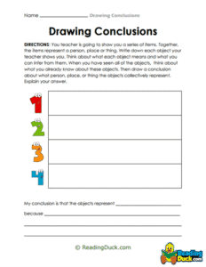 Drawing Conclusions Worksheets | Reading Duck.com