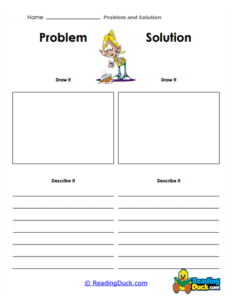 Problem and Solution Worksheets | Writing Series | Reading Duck.com