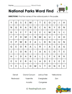 Word Find Worksheets | Vocabulary Series | Reading Duck.com