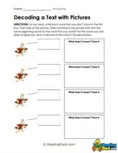 Decoding Worksheets | Reading Skills | Reading Duck.com