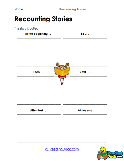 Recounting Stories Worksheets | Reading Skills | Reading Duck.com
