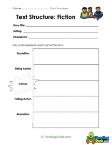 Text Structure Worksheets | Reading Skills | Reading Duck.com