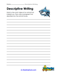 Descriptive Writing Worksheets | Writing Series | Reading Duck.com