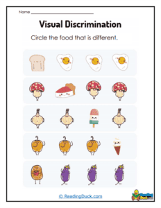 Visual Discrimination Worksheets | Reading Duck.com