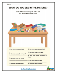 What Do You See Worksheets | Reading Duck.com