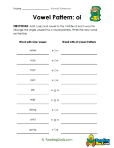 Vowel Patterns Worksheets | Phonics Skills | Reading Duck.com