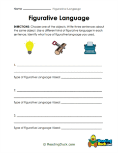 Figurative Language Worksheets | Language Arts | Reading Duck.com