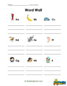 Word Walls | Vocabulary Series | Reading Duck.com