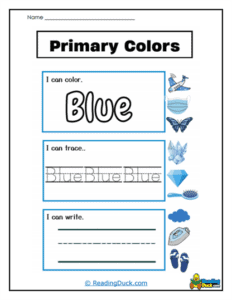 Primary Colors Worksheets | Reading Duck.com