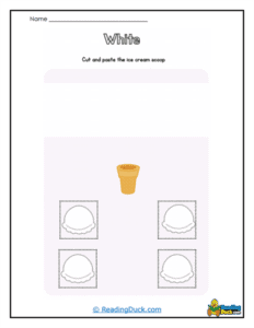 Color White Worksheets | Reading Duck.com