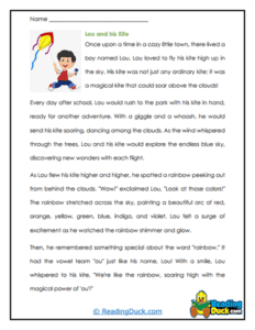 Vowel Team Reading Passages Worksheets | Reading Duck.com