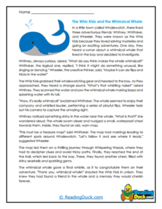 Wh Digraph Reading Passages Worksheets | Reading Duck.com