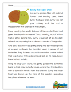 Long U Reading Passages Worksheets | Reading Duck.com