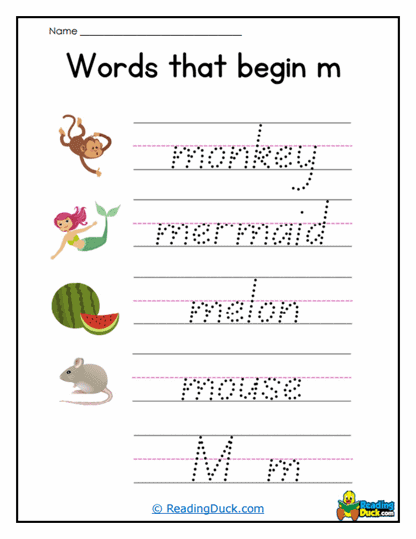 Block Letter Worksheets | Handwriting Series | Reading Duck.com
