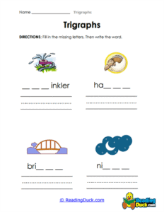 Trigraph Worksheets | Phonics Skills | Reading Duck.com