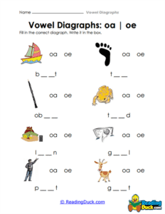 Vowel Digraphs Worksheets | Phonics Skills | Reading Duck.com