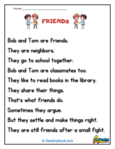 Reading Fluently Worksheets