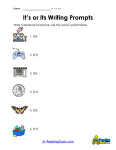 Its or It's Worksheets | Grammar Skills | Reading Duck.com