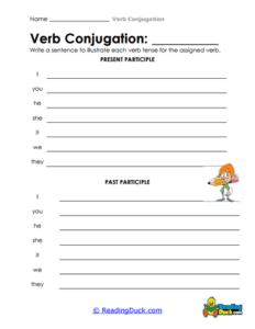 Verb Conjugation Worksheets | Grammar Skills | Reading Duck.com