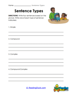 Sentence Types Worksheets | Writing Series | Reading Duck.com