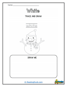 Color White Worksheets | Reading Duck.com