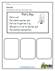 Draw What You Read Worksheets | Fine Motor Series | Reading Duck.com