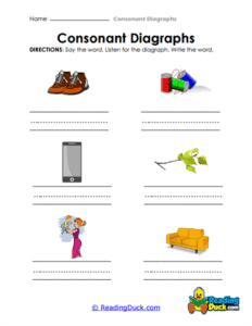Consonant Digraphs Worksheets | Reading Duck.com