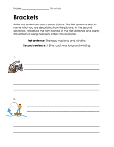 Parentheses Worksheets | Reading Duck.com